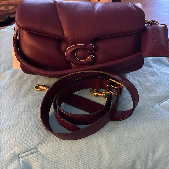 Coach | Bags | Coach Plum Leather Crossbody Bag | Poshmark